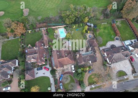 Upminster Essex UK Aerial drone view street and roads Stock Photo - Alamy