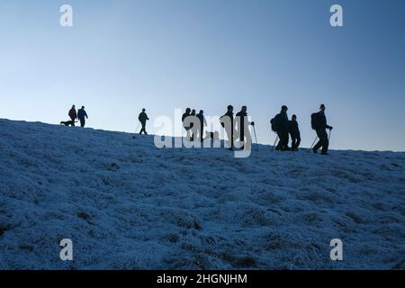 A Culter Fell hillwalk on New Year's Day, 2009, across the valley from ...