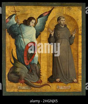 Decorative image.The vision of Saint Francis with the three white ...
