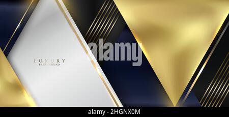 3D modern luxury banner template design black diagonal stripes pattern ...