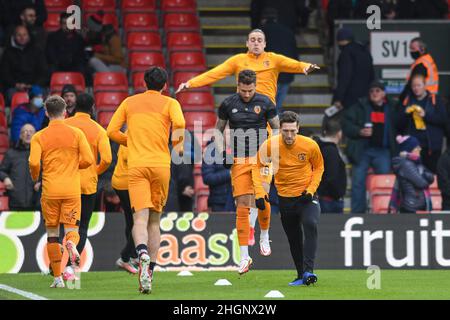 Bournemouth, UK. 22nd Jan, 2022. George Honeyman #10 of Hull City in ...