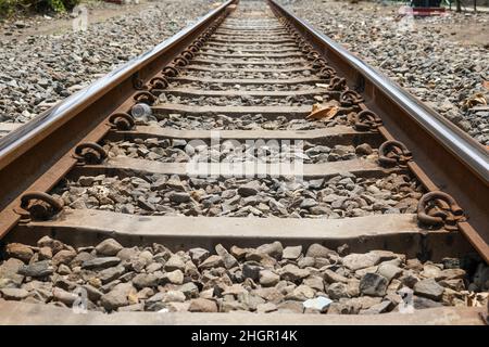 A railway track (British English and UIC terminology) or railroad track ...