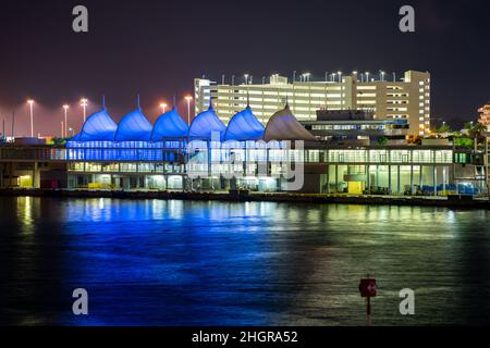Night photo cruise ship at Port of Miami Stock Photo - Alamy