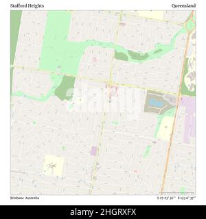 Road map of the city of Stafford in the United Kingdom on a white ...