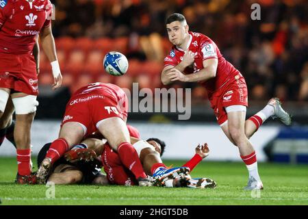 Dane Blacker of Scarlets during the EPCR Champions Cup match between ...