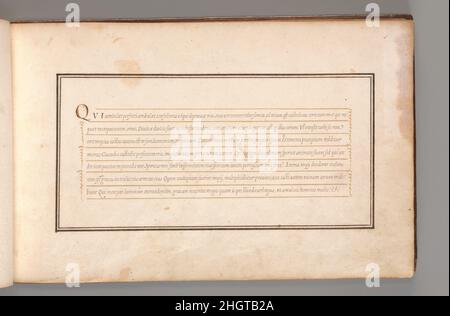 Calligraphic Excersize in Latin (Cursive Script) early 17th century ...