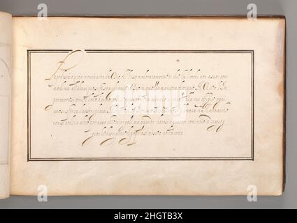 Calligraphic Excersize in Italian (Cursive Script) early 17th century ...