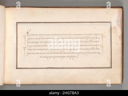Calligraphic Excersize in Spanish early 17th century Anonymous ...