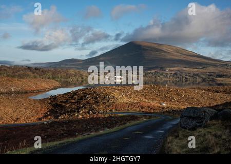 The area of Furnace, county Mayo Ireland. Lough Furnace is a tidally ...