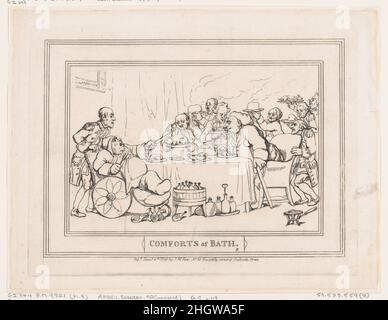 Comforts of Bath, Plate 7 January 6, 1798 Thomas Rowlandson. Comforts ...