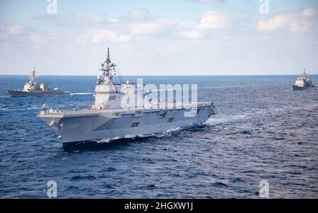The guided missile cruiser USS GRIDLEY (CG-21) enters the channel as it ...