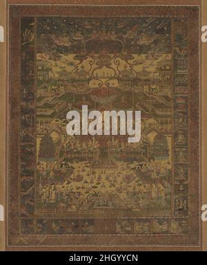 Taima Mandala, 14th century. The Taima Mandala represents the Pure Land ...