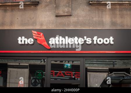 Signage at a The Athlete’s Foot retail store in Sydney, Monday, June 15 ...