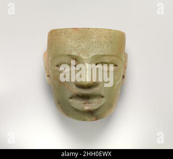 Mask depicting a human face. Stone. Teotihuacan III-IV. Xolalpan Phase ...