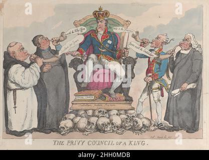 Thomas Rowlandson - The Privy Council of a King Stock Photo - Alamy