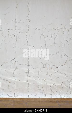 Cracks on the white plaster wall. Abstract design background Stock ...