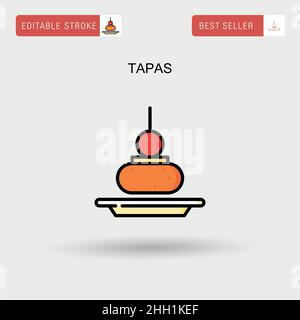 Food platter icon simple flat vector symbol outline collection set logo ...