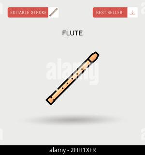 Music, simple flute icon (flutist), Vector Illustration Stock Vector ...
