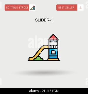 Slider icon vector. Yellow background design. Adjustment control symbol ...