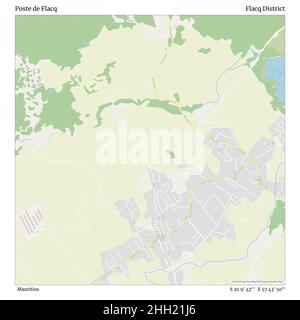 Mauritius, Flacq district, Poste de Flacq, aerial view of the Hindu ...