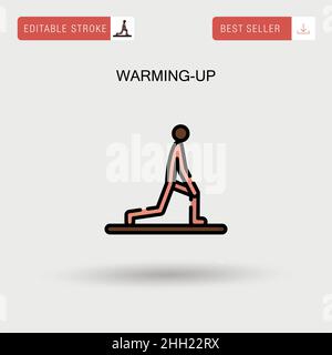 Man stretching exercise warming up vector background for poster Stock ...