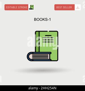 Books Simple vector icon. Illustration symbol design template for web ...