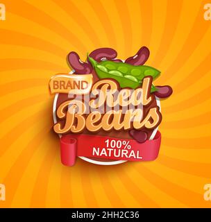 Kidney Beans Organic Product Food Can illustration Stock Vector Image ...