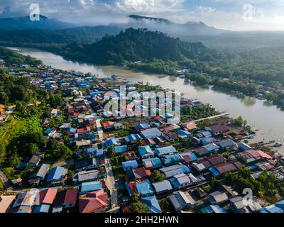 Kuching high view perspective Stock Photo - Alamy