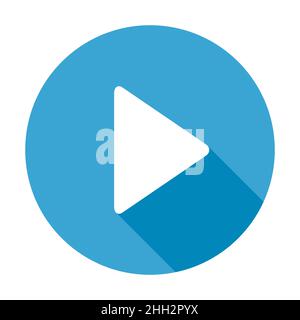 Play and pause icon with shadow, start interface media button, internet ...