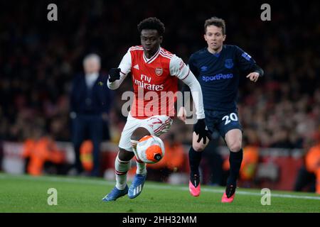 Bukayo Saka of Arsenal during the Premier League match Nottingham ...