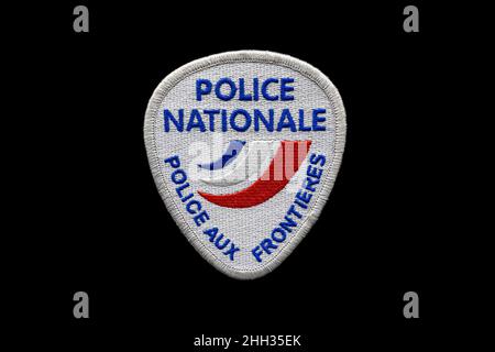 French national police officer in Paris France Stock Photo - Alamy