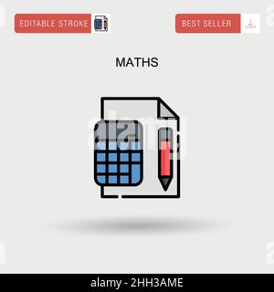 Maths Simple vector icon Stock Vector Image & Art - Alamy