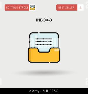Inbox Simple vector icon. Illustration symbol design template for web mobile UI element. Perfect ...