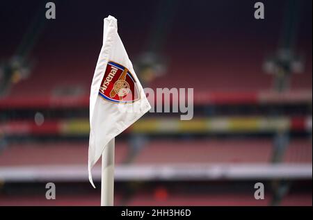 Burnley corner flag ahead of the Emirates FA Cup Third Round match ...