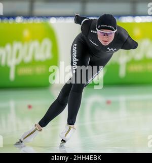 HEERENVEEN, NETHERLANDS - JANUARY 23: Merel Conijn of team Worldstream ...