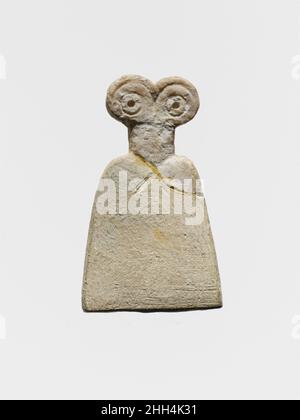 Eye idol, Middle Uruk, ca. 3700–3500 B.C., Syria, Tell Brak, Gypsum ...