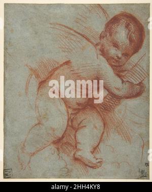 Winged Putto Holding the Base of a Cross 1911 by Titian (Tiziano ...