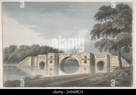 The Grand Bridge by John Vanbrugh and Blenheim Palace, birthplace of ...