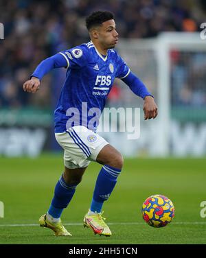 James Justin of Leicester City in action during the Sky Bet ...