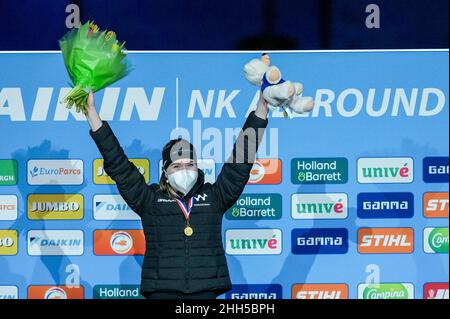 HEERENVEEN, NETHERLANDS - JANUARY 23: Merel Conijn of team Worldstream ...