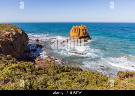Eagle Rock seen from Split Point Lookout at sunrise Stock Photo - Alamy