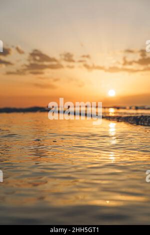 View of the black sea at sunset in summer Stock Photo - Alamy