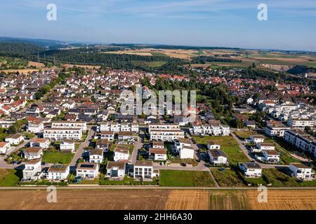 Germany, Baden-Wurttemberg, Sindelfingen, Aerial view of suburban ...
