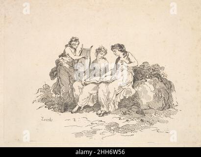 Harmony Two Nymphs Singing, Another Playing a Lyre MET DP823456 407322 ...