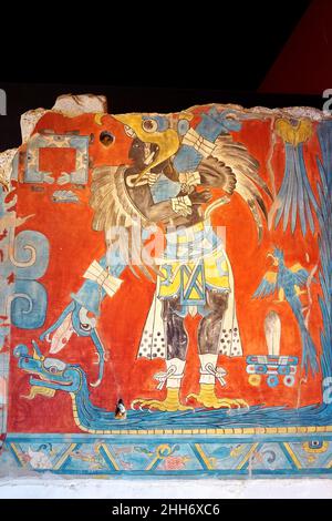 Olmeca-Xicalanca - Cacaxtla bird man mural, National Museum of ...