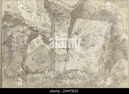 Roman ruins (Smaller Italian sketchbook, leaf 10 recto) 1957 by Joseph ...