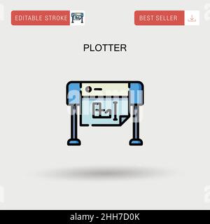 Icon of cutting plotter printer Stock Vector Image & Art - Alamy