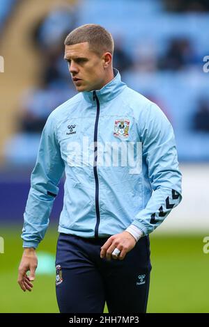 Coventry City's Jake Bidwell warms up during the Sky Bet Championship ...