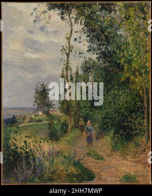 Camille Pissarro’s Village Scene, painted between 1854 and 1855 ...