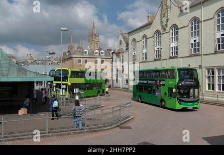 Truro bus station, Cornwall, UK Stock Photo - Alamy